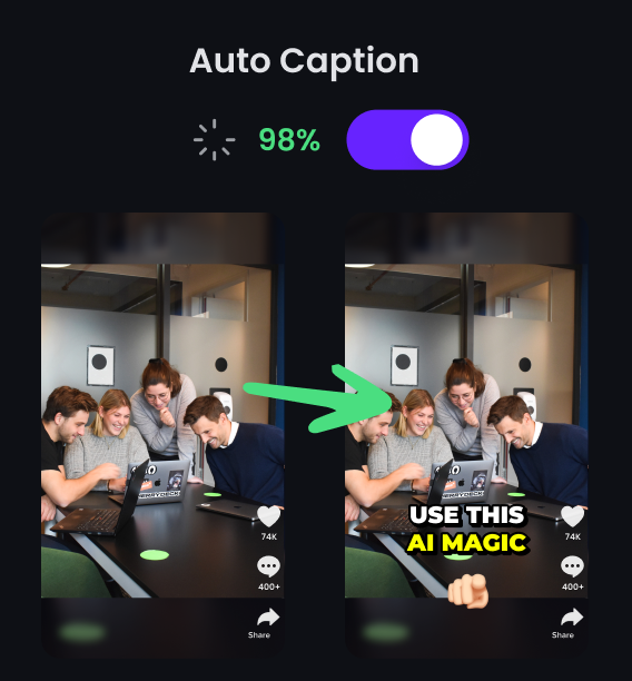 Auto Caption Generator - Free, AI-Powered Captions - OpusClip
